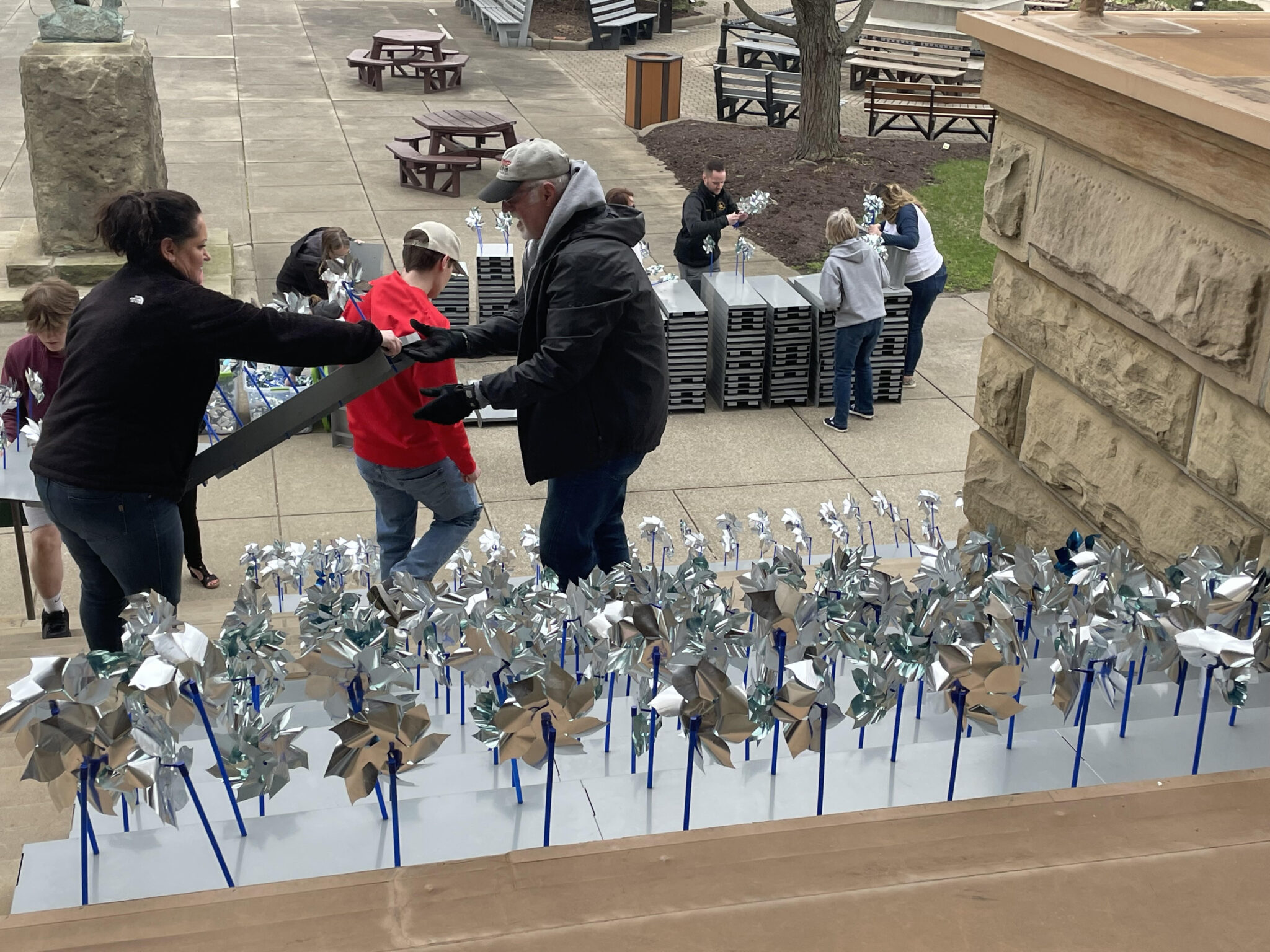 Pinwheel display returns to courthouse to promote child abuse awareness ...