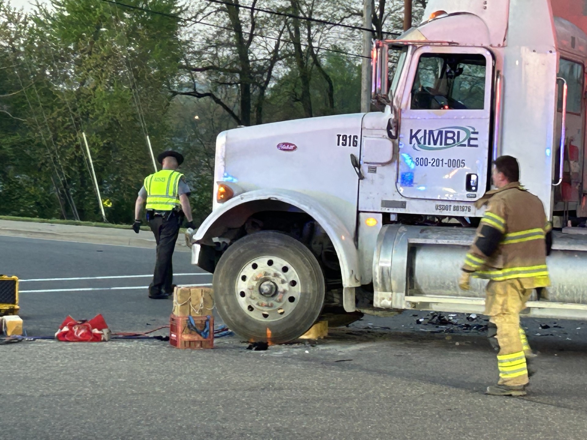 Morning crash involving semi and motorcycle closes Dover intersection ...