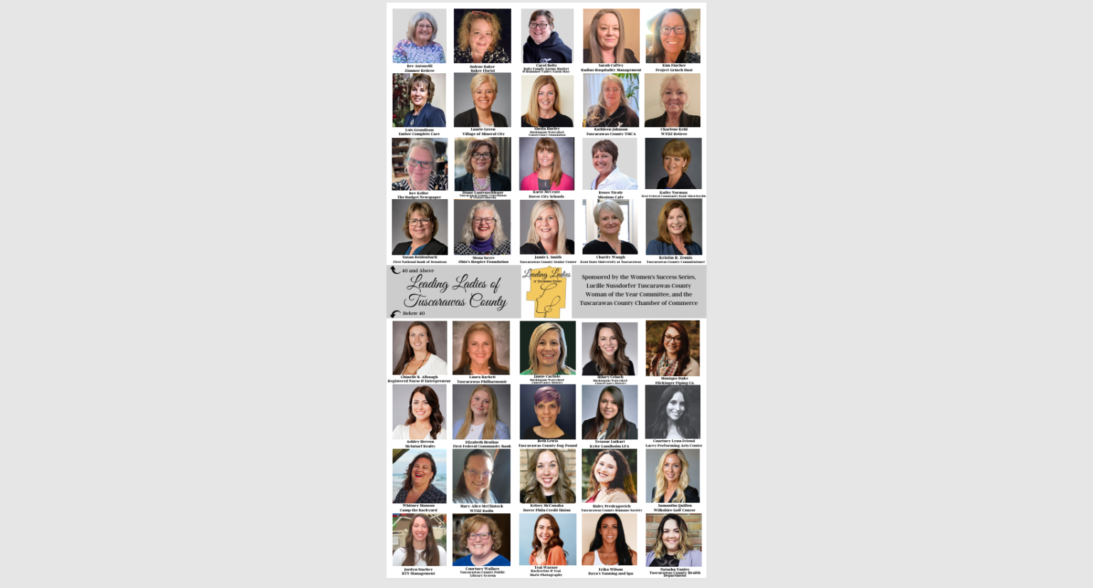 Organizations pick Tuscarawas County's 40 Leading Ladies for 2025 - WJER Radio 100.9FM & 1450AM