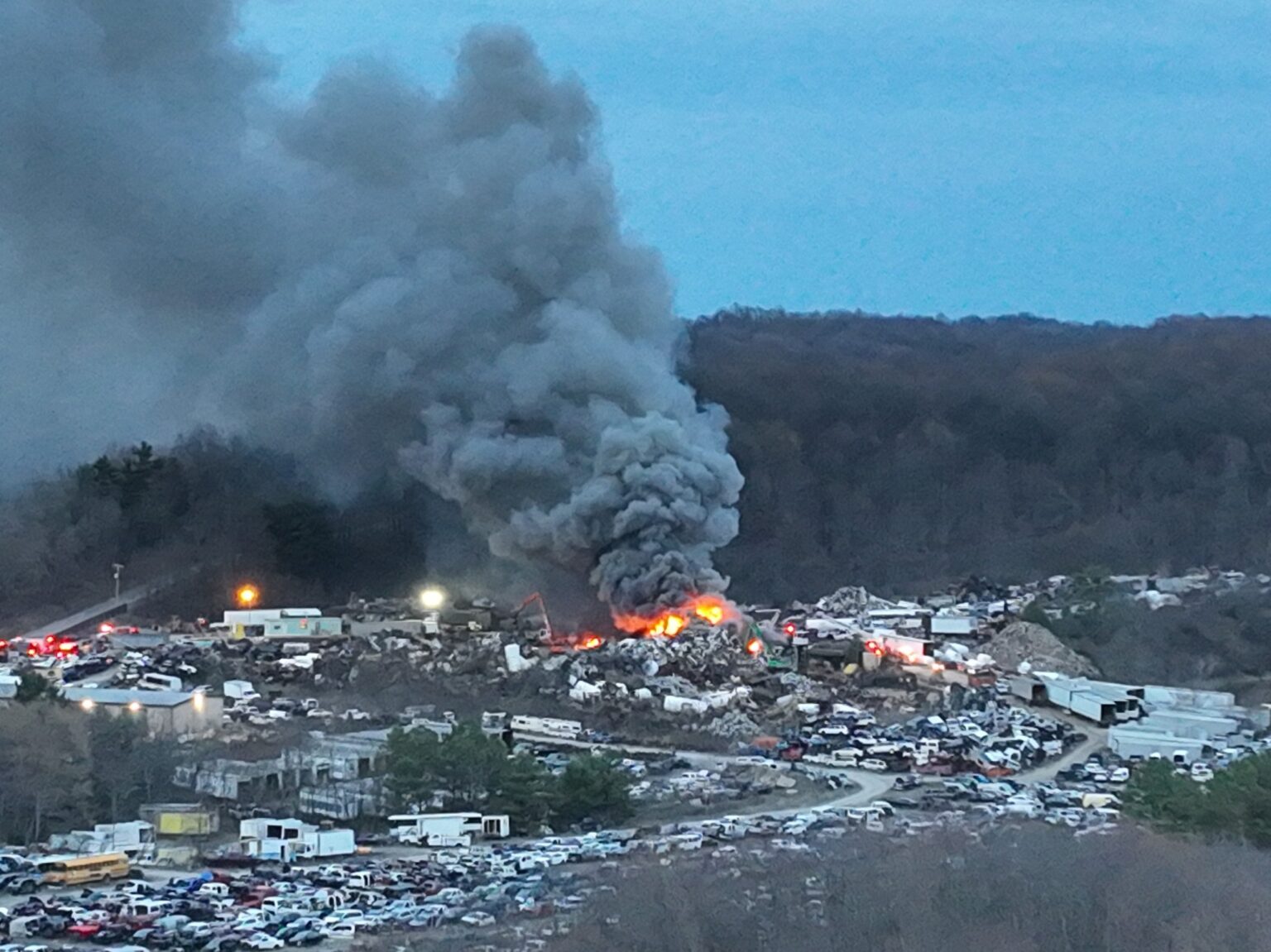 Facility spared from significant damage in long-burning salvage yard fire - WJER Radio 100.9FM ...