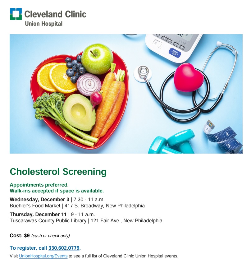 Cholesterol Screening - WJER Radio 100.9FM & 1450AM
